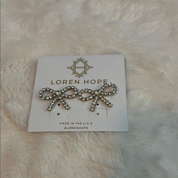 Loren Hope | Jewelry | Loren Hope Crystal Bow Earrings | Poshmark